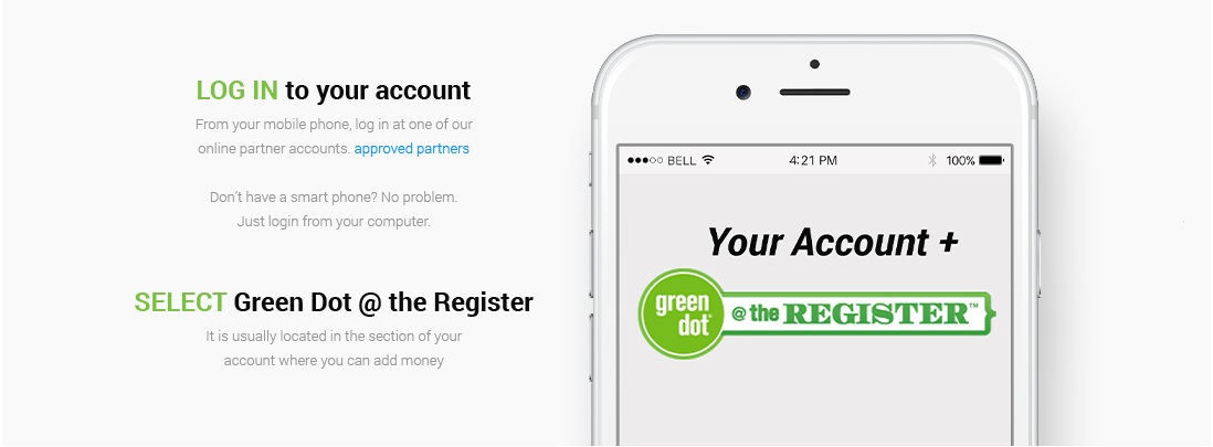 Add money to online accounts | Green Dot @ the Register