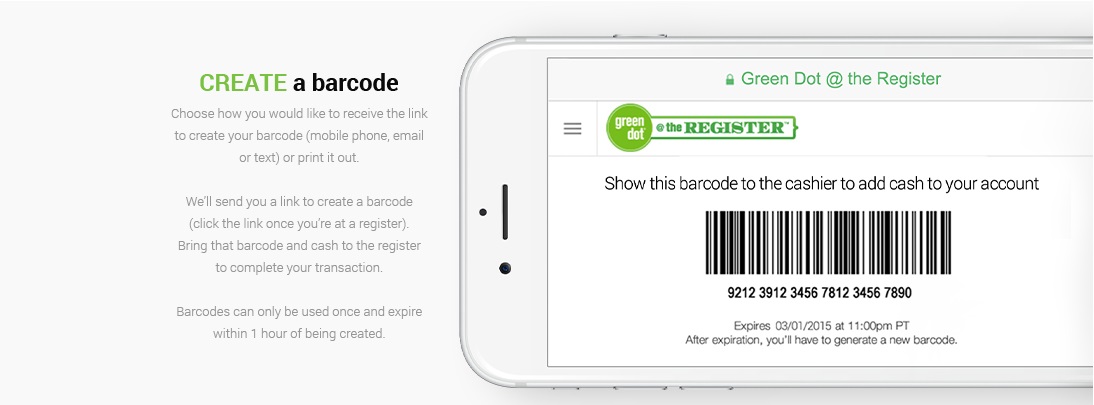 Add money to online accounts | Green Dot @ the Register